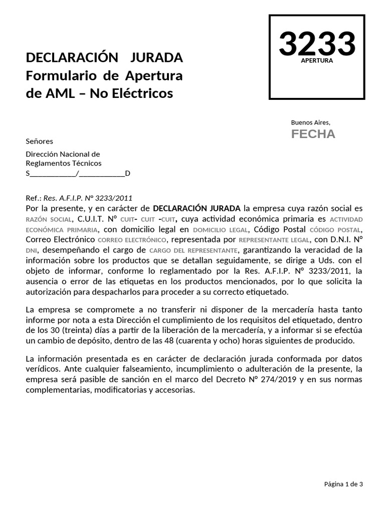Aml Apertura 3233 | PDF | Documento de identidad