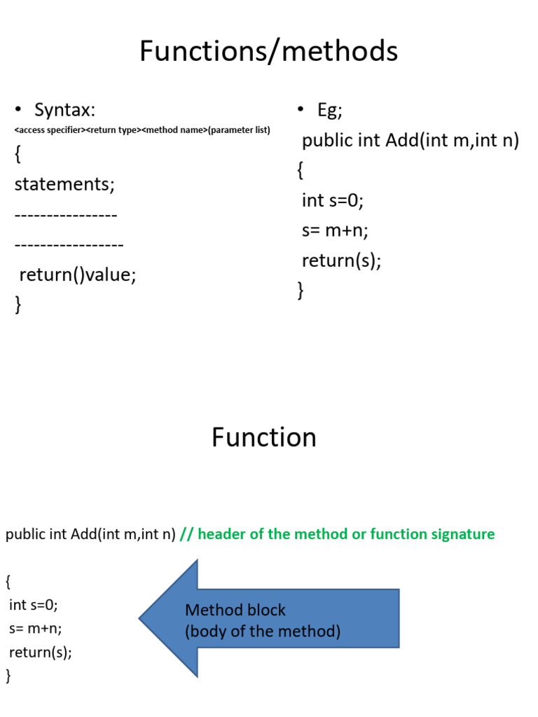 Functions | PDF | Parameter (Computer Programming) | Method (Computer ... Functions | PDF | Parameter (Computer Programming) | Method (Computer ...