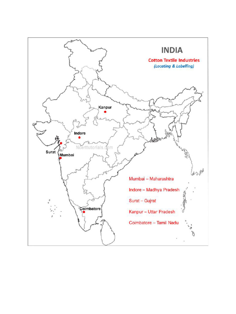 OOS - 2023-24 - Gr10-Manufacturing Industries Map | PDF
