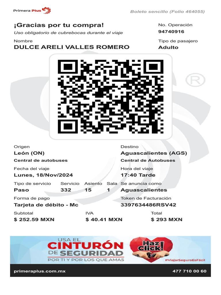 ¡Gracias Por Tu Compra!: Dulce Areli Valles Romero | PDF | Transporte