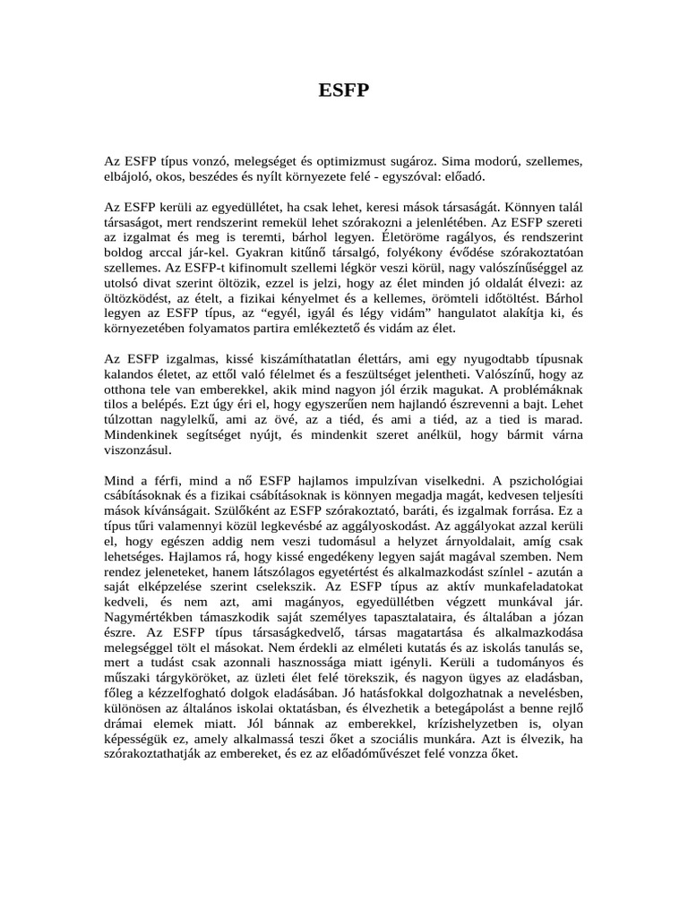 ESFP | PDF