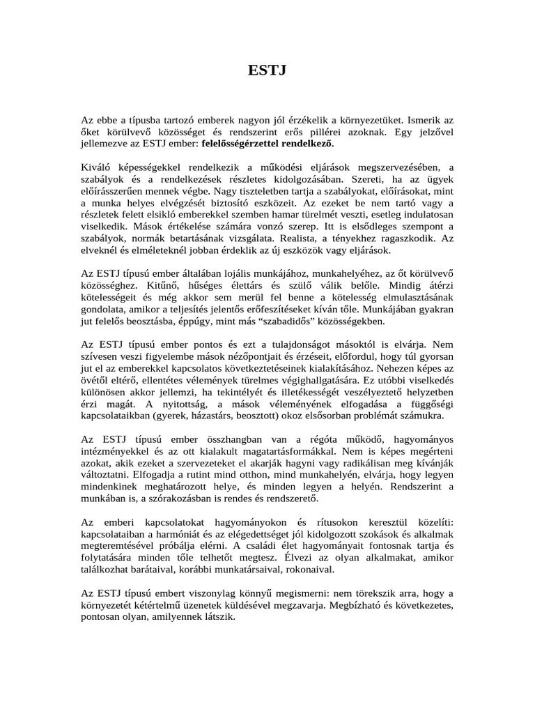 ESTJ | PDF