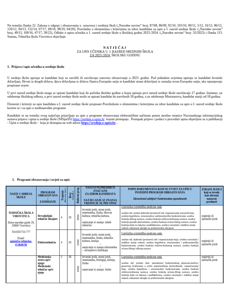 Natjecaj_za_upis_SK._GOD._2023._-_2024 | PDF