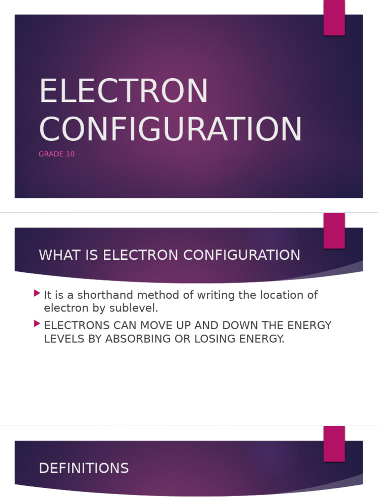 Electron Configuration | PDF