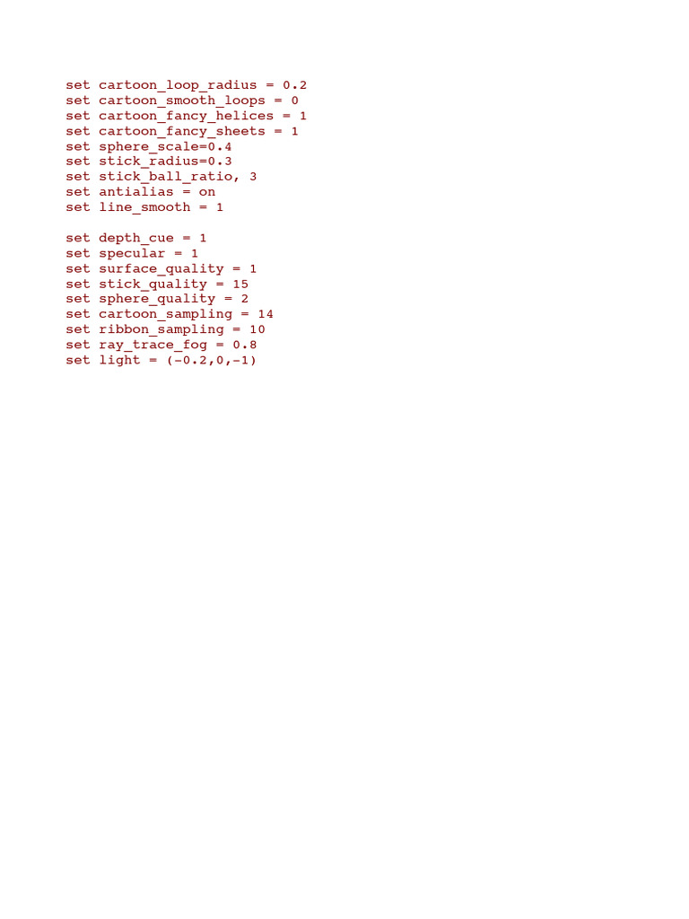 Pymol Settings | PDF