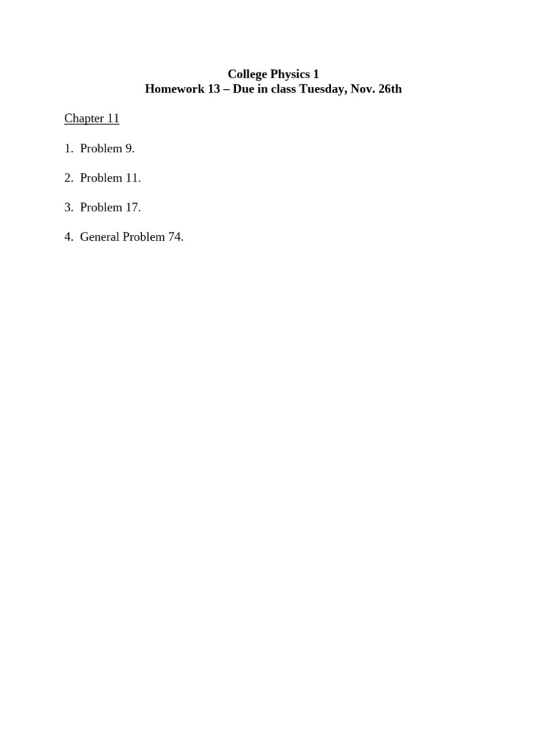 261 Homework 13 | PDF