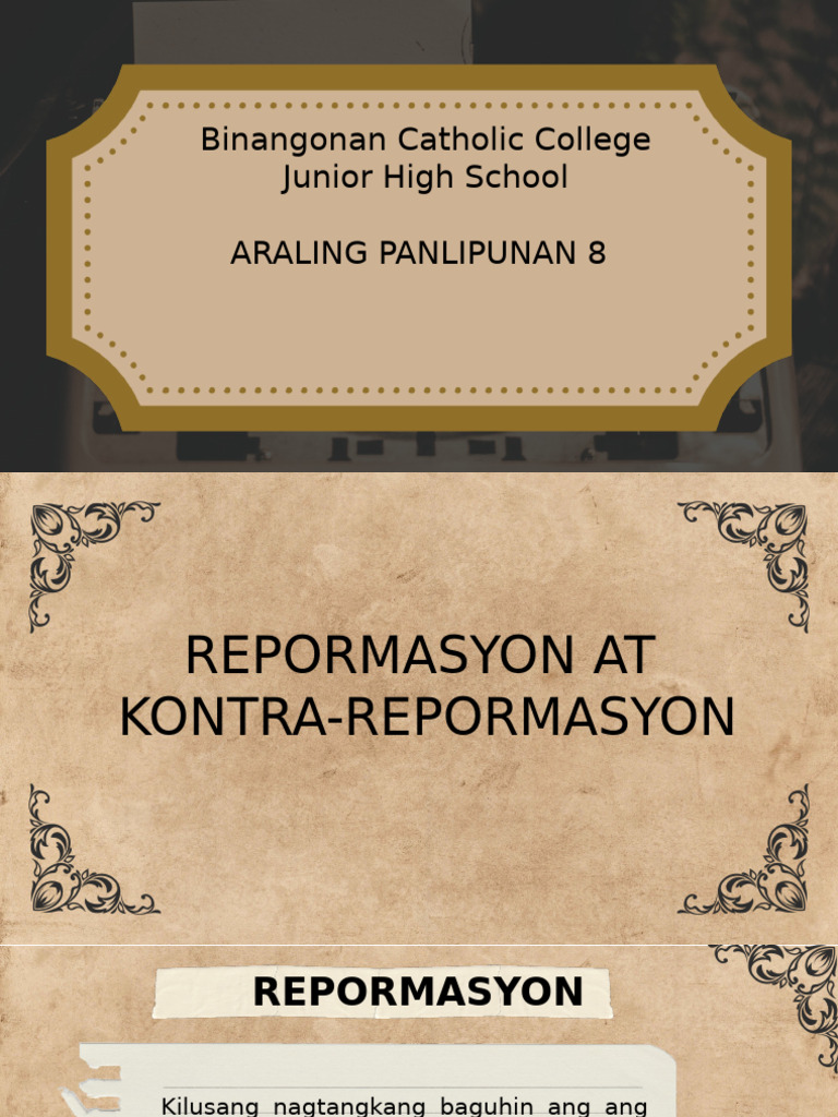 AP 8 q3 WK 3 - Repormasyon | PDF