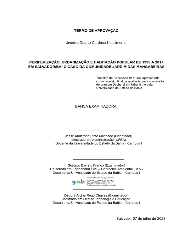 TCC Versao Final Jessica Duarte - Documentos Google Assinado | PDF