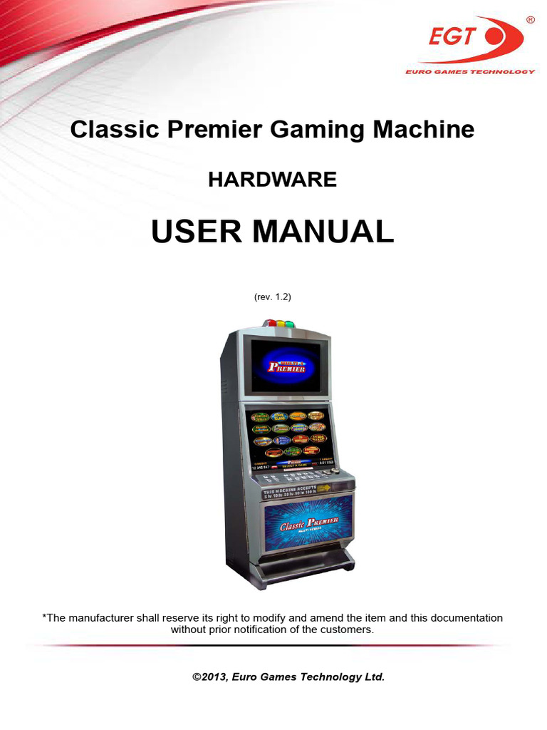 Classic Premier Gaming Machine Manual | PDF | Slot Machine | Computer ...