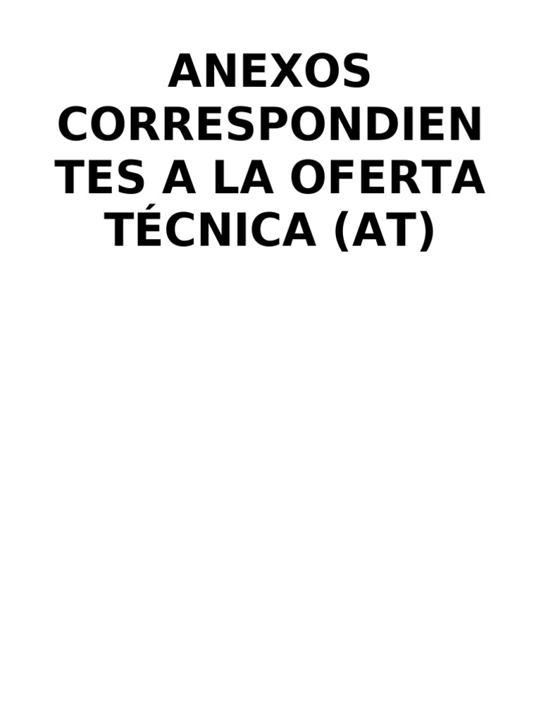 Anexo 4 Formatos de Los Anexos Tecnicos | PDF