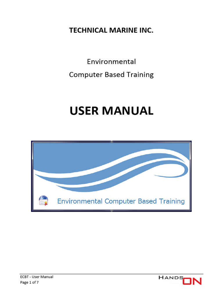 ECBT - User Manual | PDF | Software | Computing