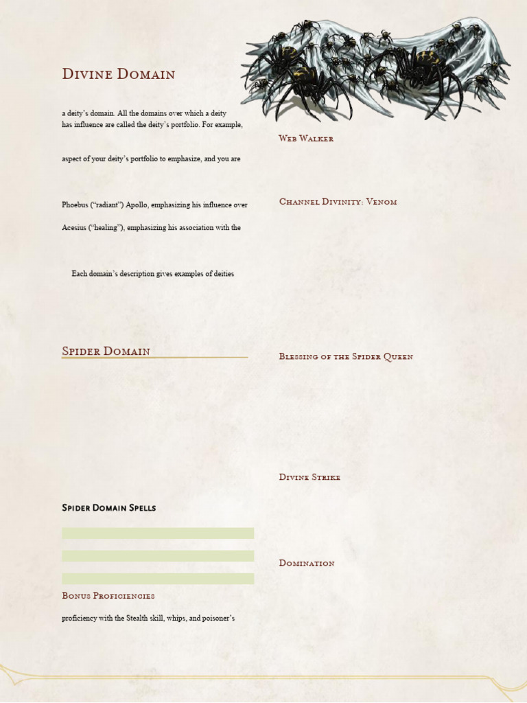 Spider Domain | PDF | Deities | Religious Belief And Doctrine