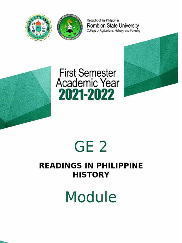 Module Reading in Philippines History 2021 2022 | PDF | Primary Sources | Historiography