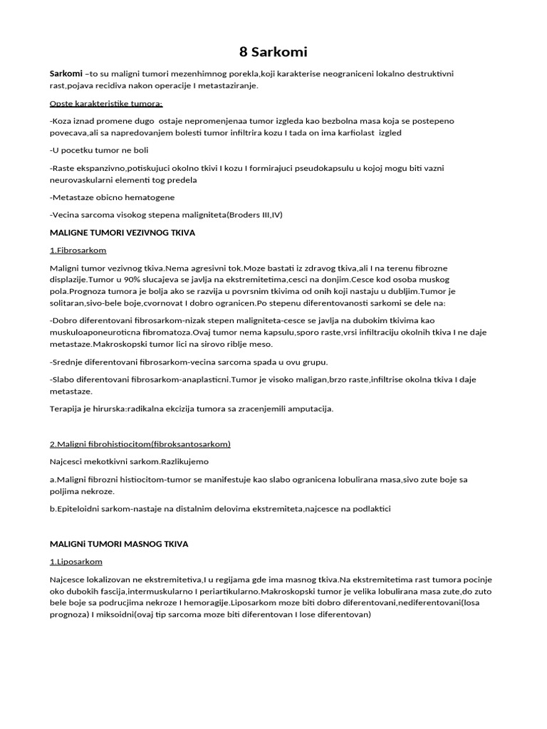 Sarkomi | PDF