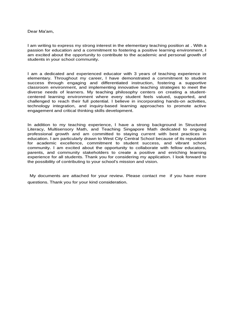 Letter of Intent For DEPED | PDF