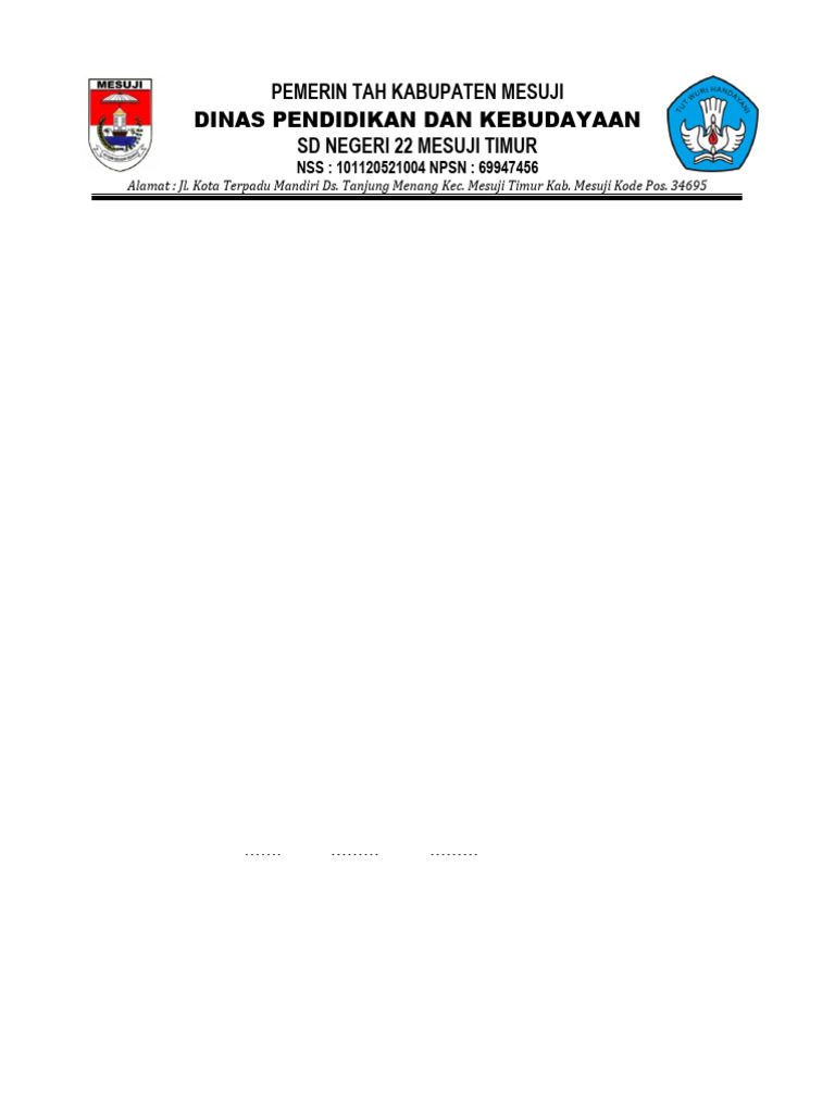 Pembentukan Tim BOS SDN 22 Mesuji 2024 | PDF