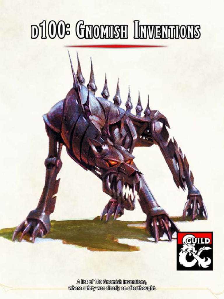 d100 Gnomish Inventions | PDF