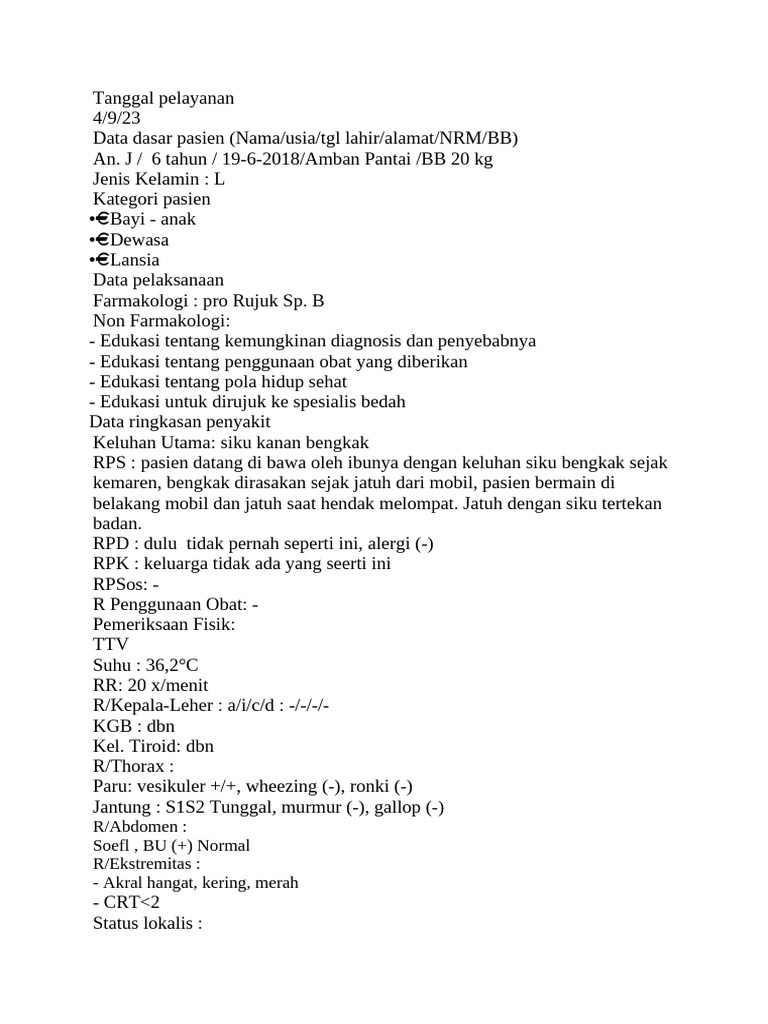 Borang 14 Dislokasi Elbow | PDF