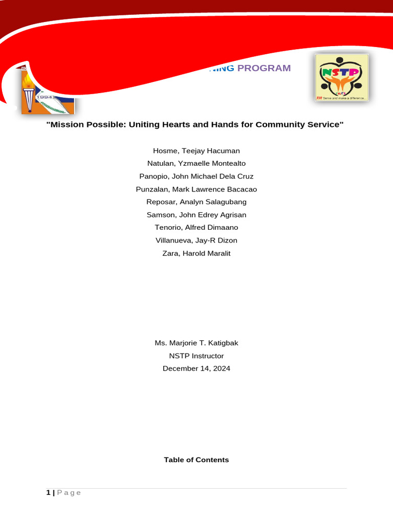 NSTP-group-3.docx (To Revise) | PDF | Sustainability | Disciplines