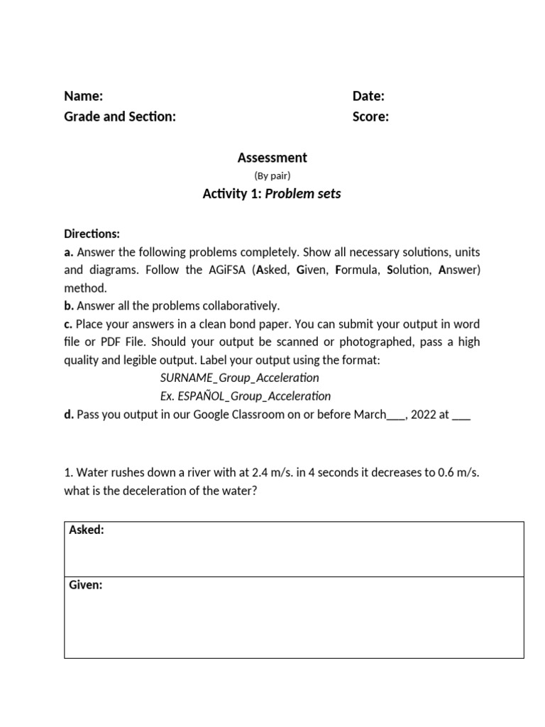 Think Pair - Share Activity | PDF