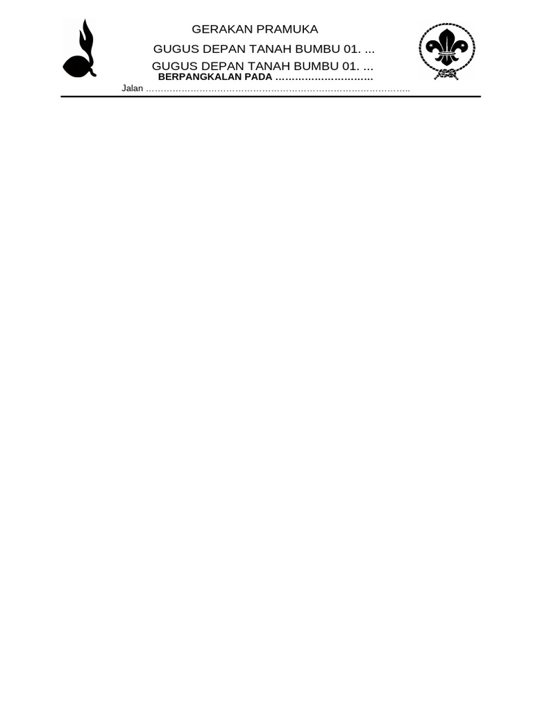 Contoh Kop Surat Gudep | PDF