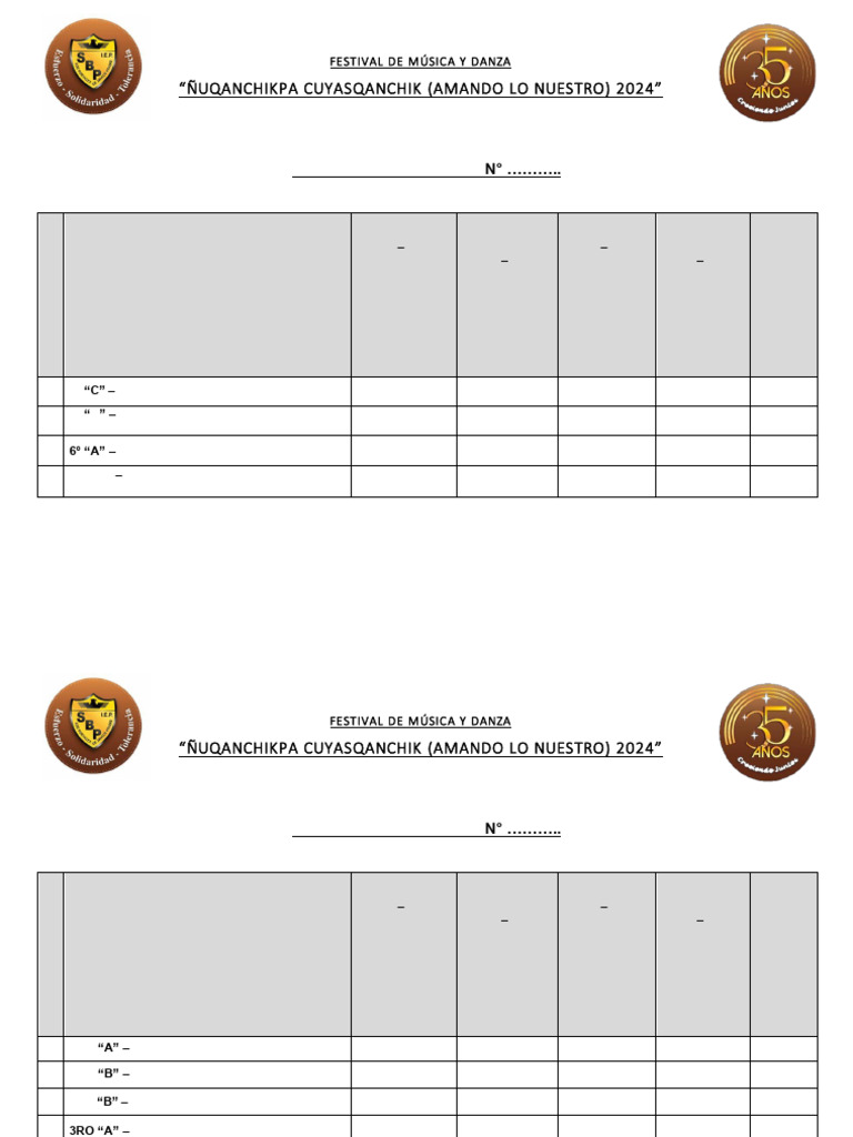 FICHA DE JURADO SBP 2024 | PDF | Bailes | Ritmo