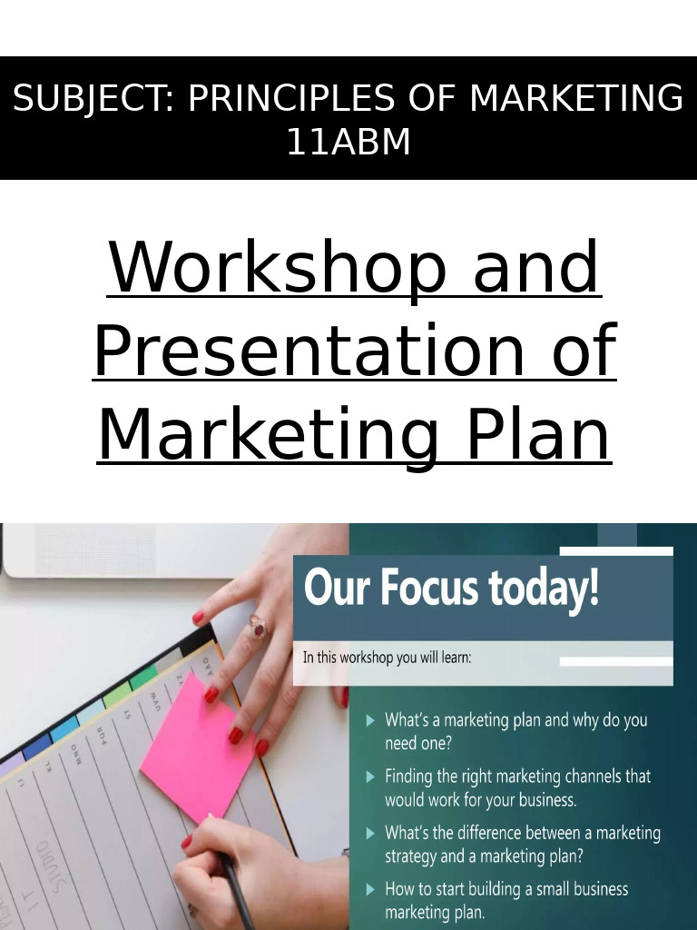Lesson 7 Workshop and Presentation of Marketing Plan | PDF