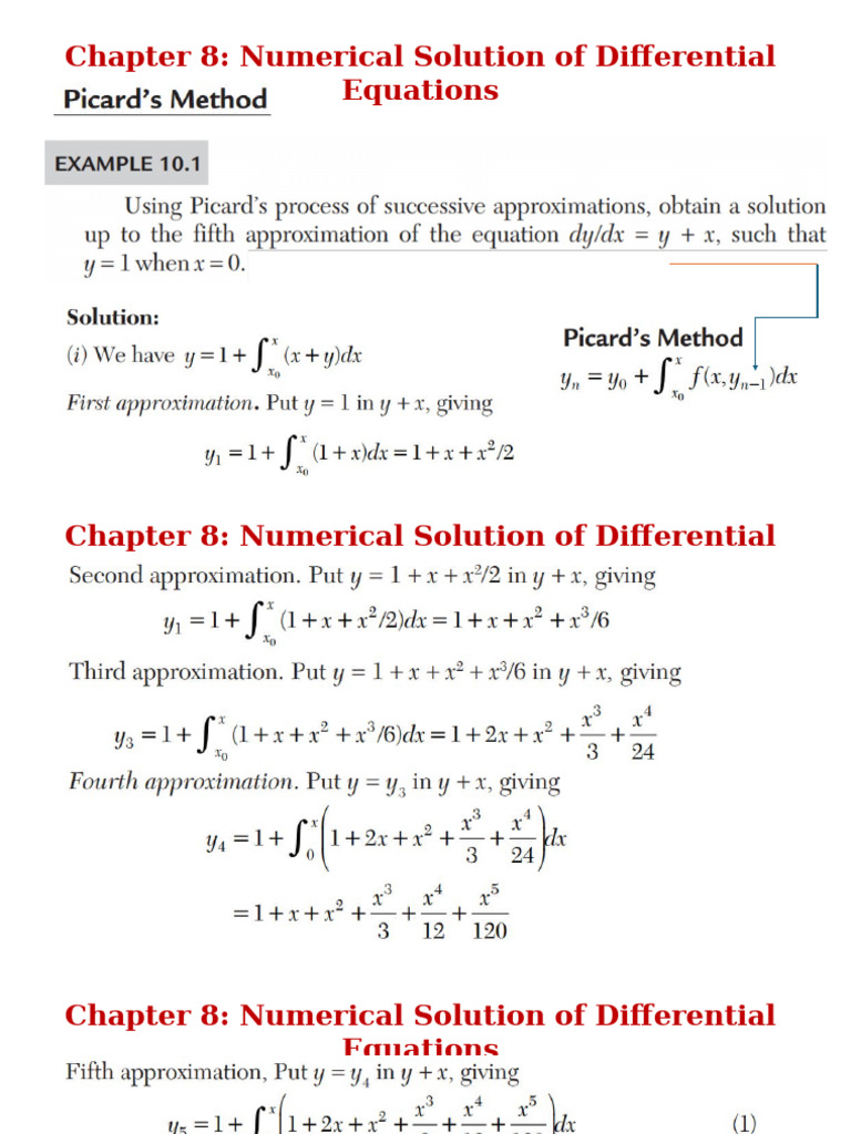 Lecture 8 Numerical Solution of Differential Equations | PDF | Differential Equations ...
