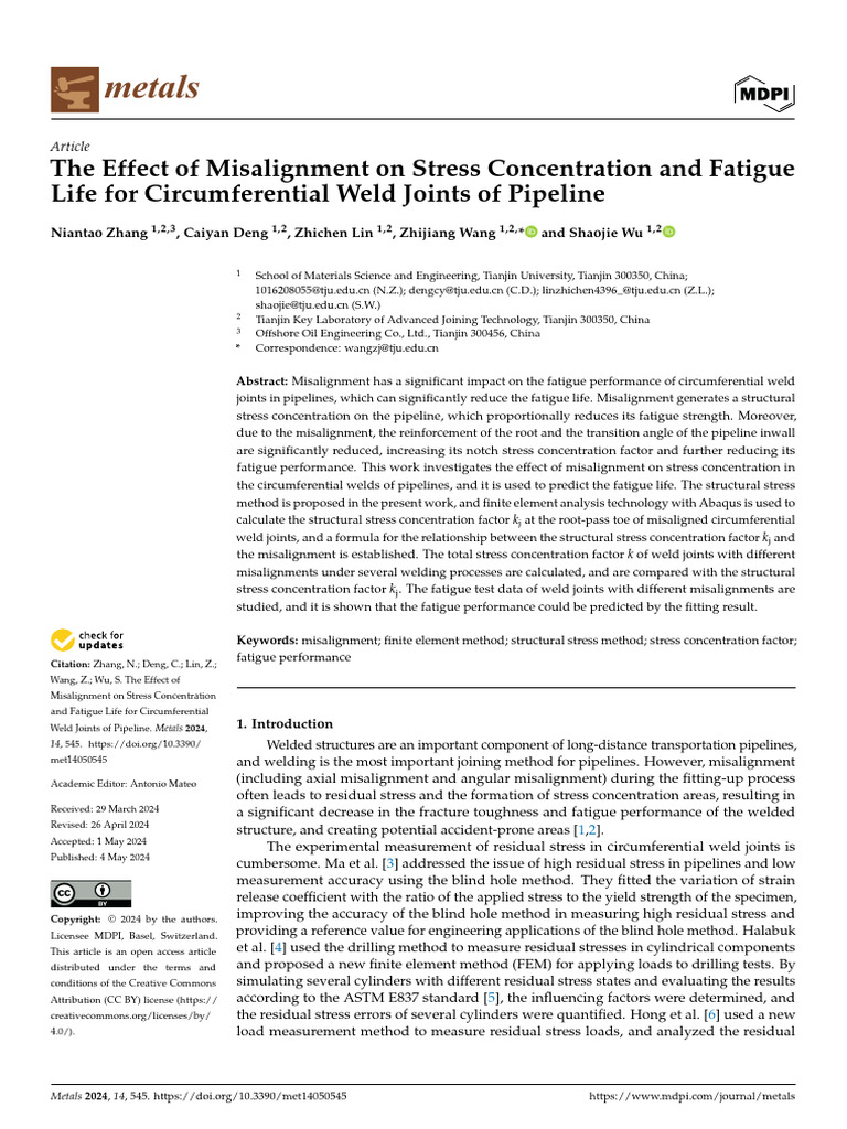 Weld Misalignment | PDF | Fatigue (Material) | Strength Of Materials