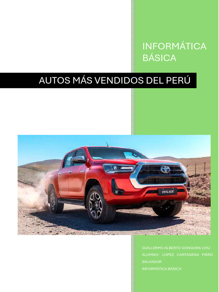 Autos Más Vendidos Perú 2023 | PDF