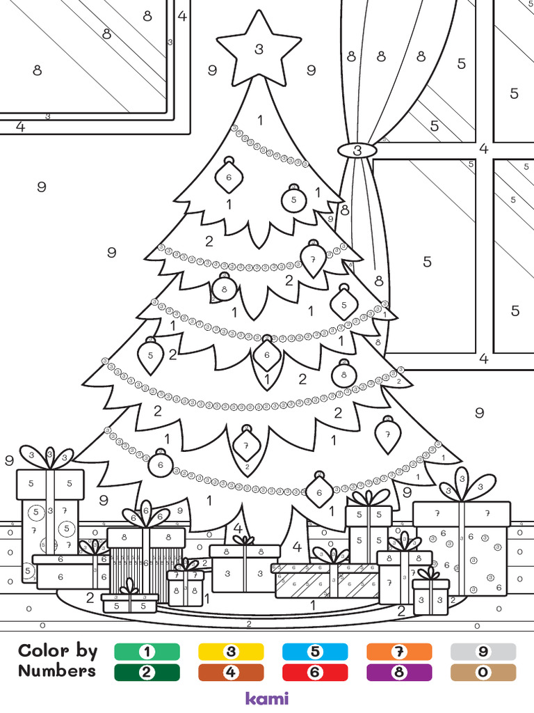 Christmas Color by Numbers_Christmas Tree | PDF