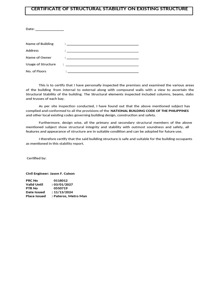 Structural Stability Certification | PDF | Beam (Structure) | Truss
