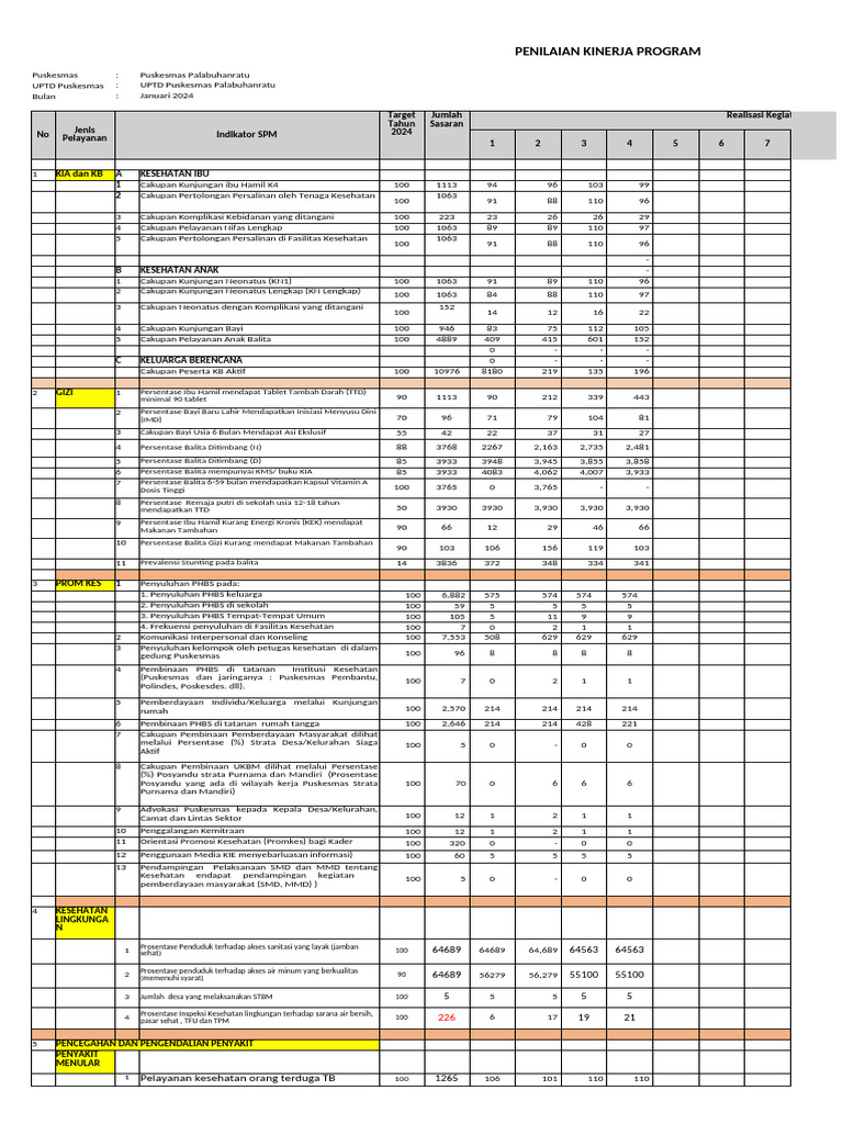 Capaian Program perbulan kestrad 2024 juni | PDF