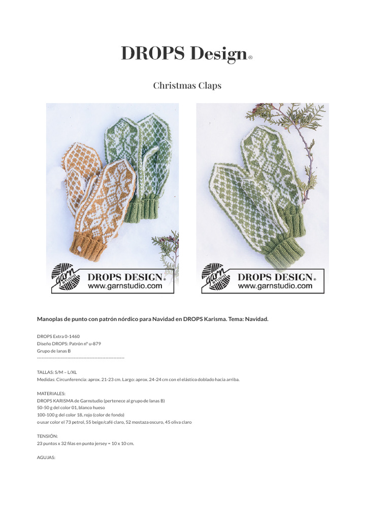 Christmas Claps - DROPS Extra 0-1460 - Patrones de Punto Gratuitos Por ...