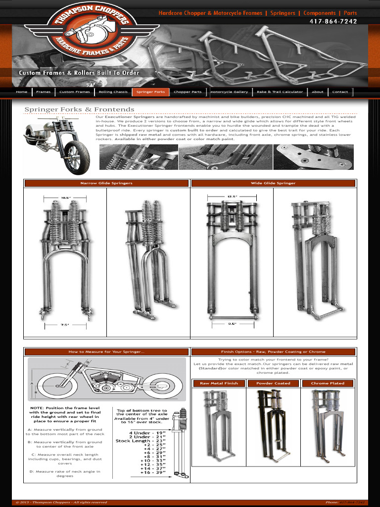 Custom Springer Forks for Motorcycles | PDF | Vehicles | Motor Vehicle