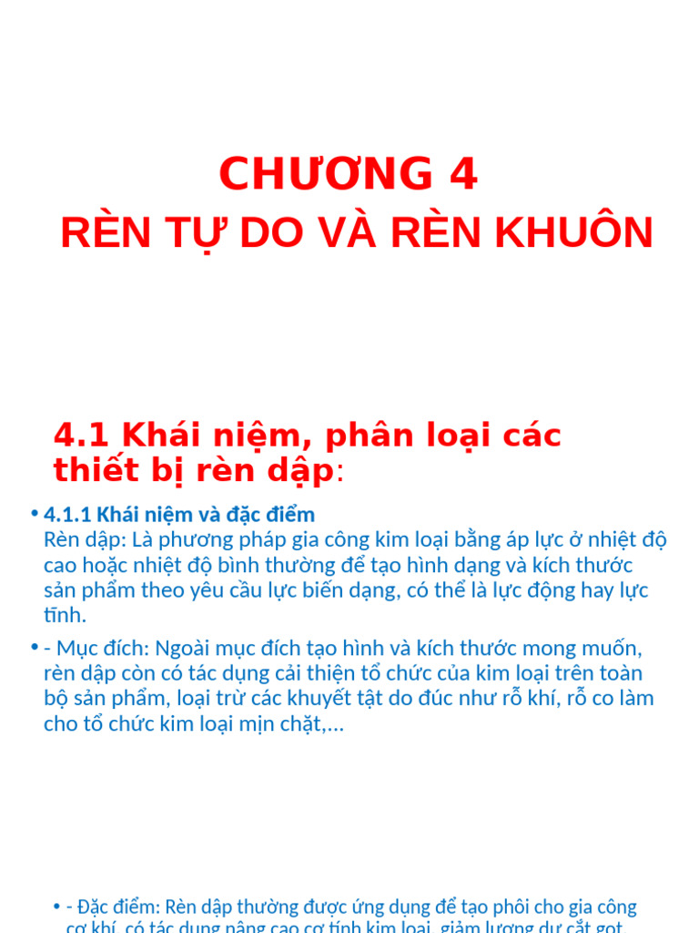 Phan II-chuong 4-Rèn T Do Và Rèn Khuôn | PDF