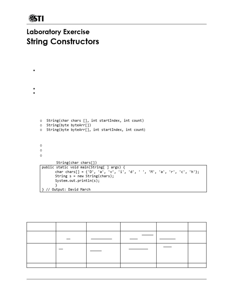 07_Laboratory_Exercise_1(7) | PDF | Constructor (Object Oriented Programming) | Programming