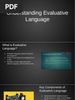 Evaluative Language and Conjunctions in Argumentative Text | PDF | Argument | Word