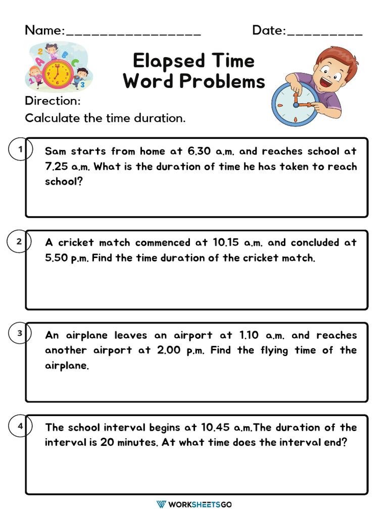 Elapsed-Time-Word-Problems | PDF
