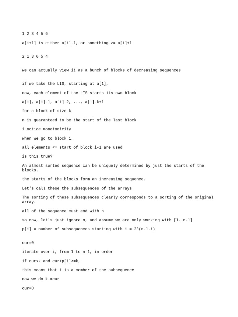 Analyzing Almost Sorted Sequences | PDF