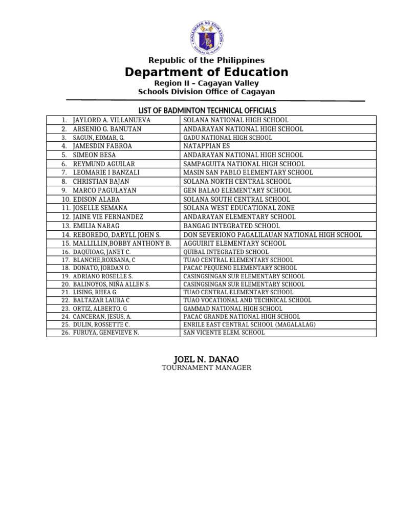 CD3 Technical Officials | PDF
