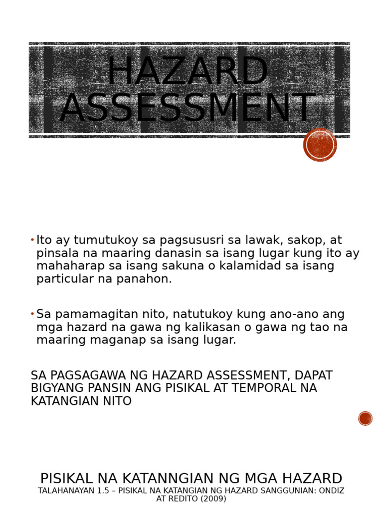 Hazard Assessment | PDF