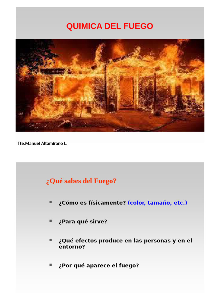 Teoria Del Fuego | PDF | Combustibles | Agente oxidante