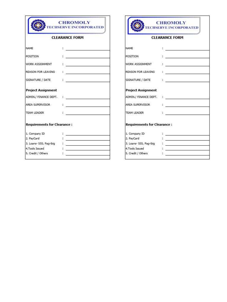 Employee Clearance Checklist | PDF