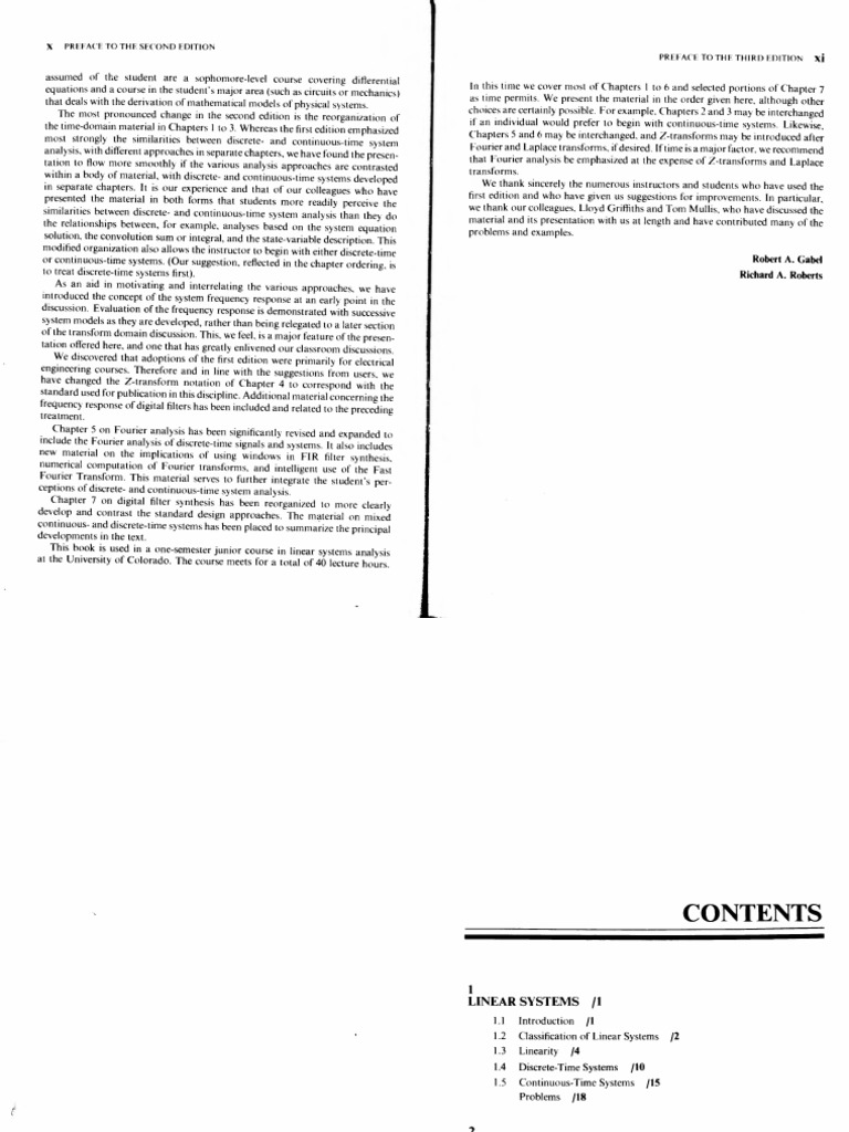 Signals and Linear Systems | PDF