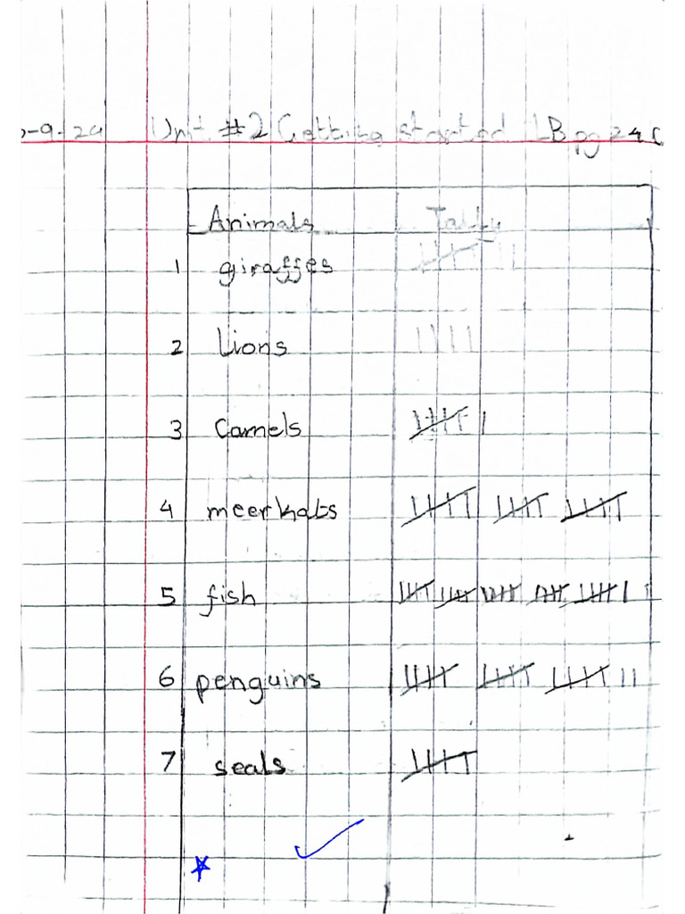 Unit 2 Statistics and Tally Marks | PDF