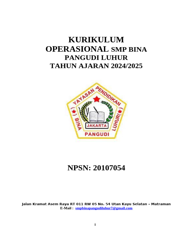 Kos 2023-2024 SMP BPL | PDF