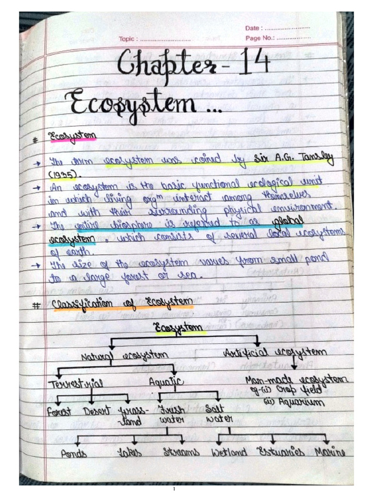Chapter 14 Ecosystem | PDF