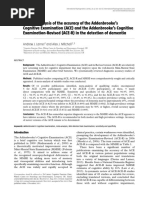 Addenbrooke's Cognitive Examination (ACE-R) | PDF