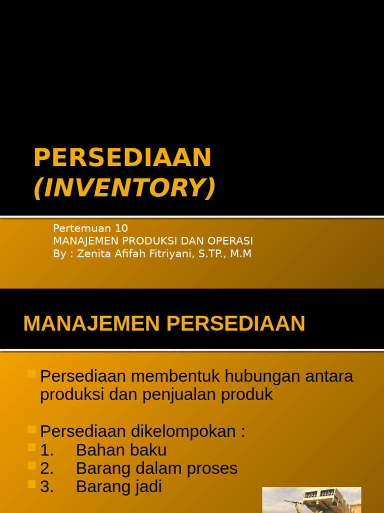 Manajemen Persediaan (Inventory) | PDF